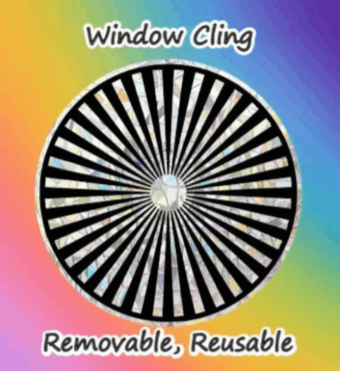 Optical Illusion Suncatcher Window Clings